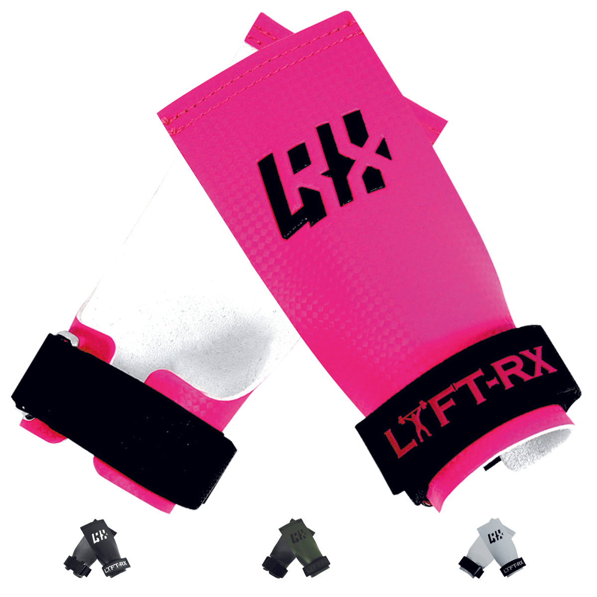 LYFT-RX No Hole Grips - Pink Grips for Weightlifting